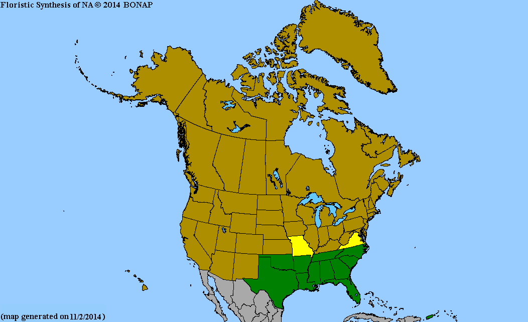 2013 BONAP North American Plant Atlas. TaxonMaps