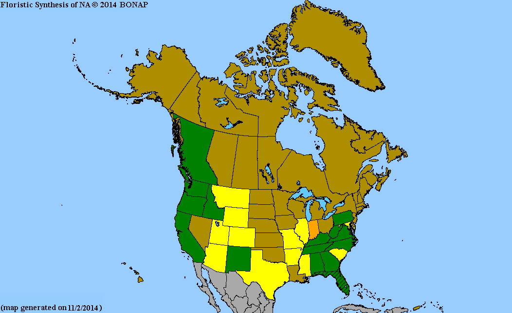 2013 BONAP North American Plant Atlas. TaxonMaps